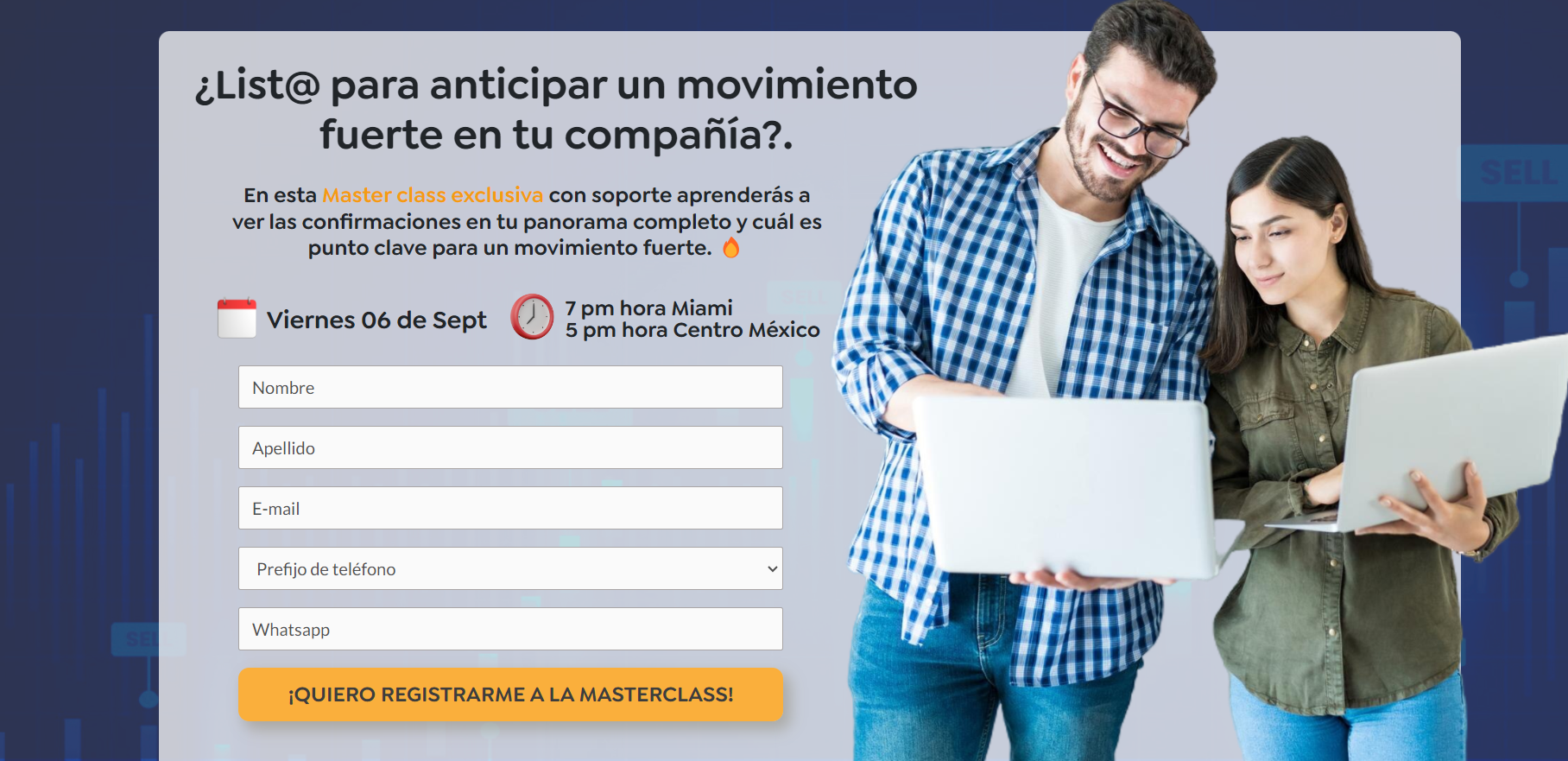 Master Class con Soporte | Registro